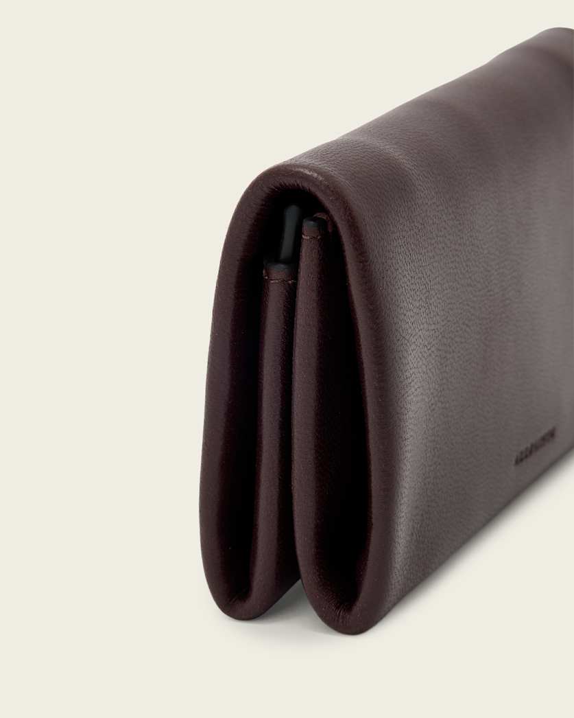 Harluna Leather Wallet BURGUNDY RED | ALLSAINTS FR